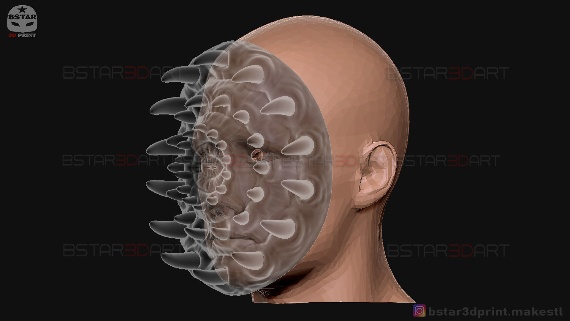 Tooth Horror Mask - Monster Scary Mask - Halloween Cosplay 3D model 3D ...