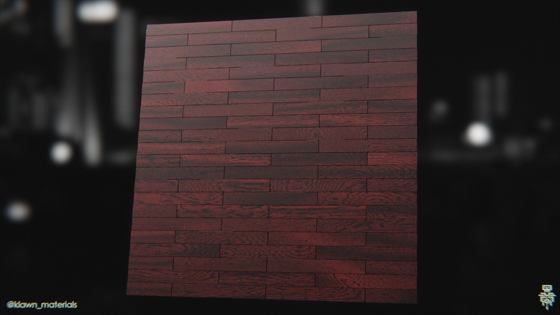 Procedural Red Walnut Wood Planks Material and 4k PBR Textures Texture ...