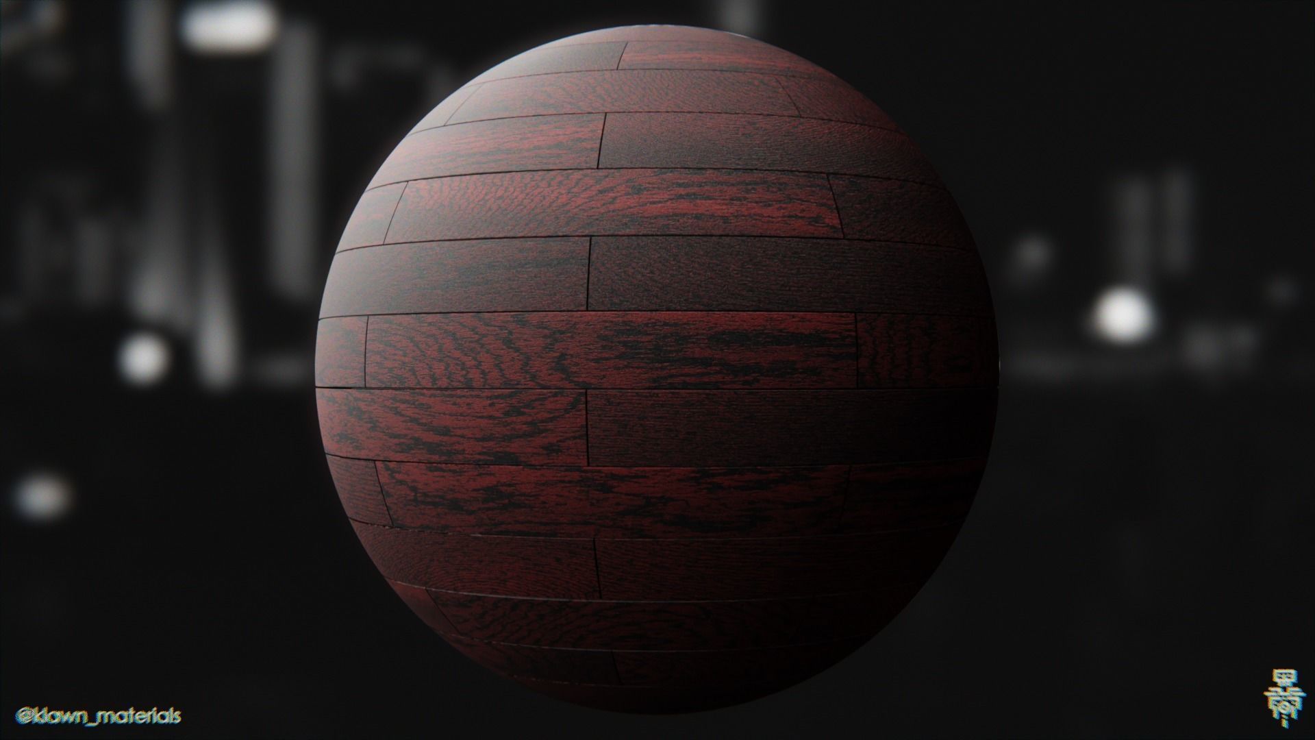 Procedural Red Walnut Wood Planks Material and 4k PBR Textures Texture ...