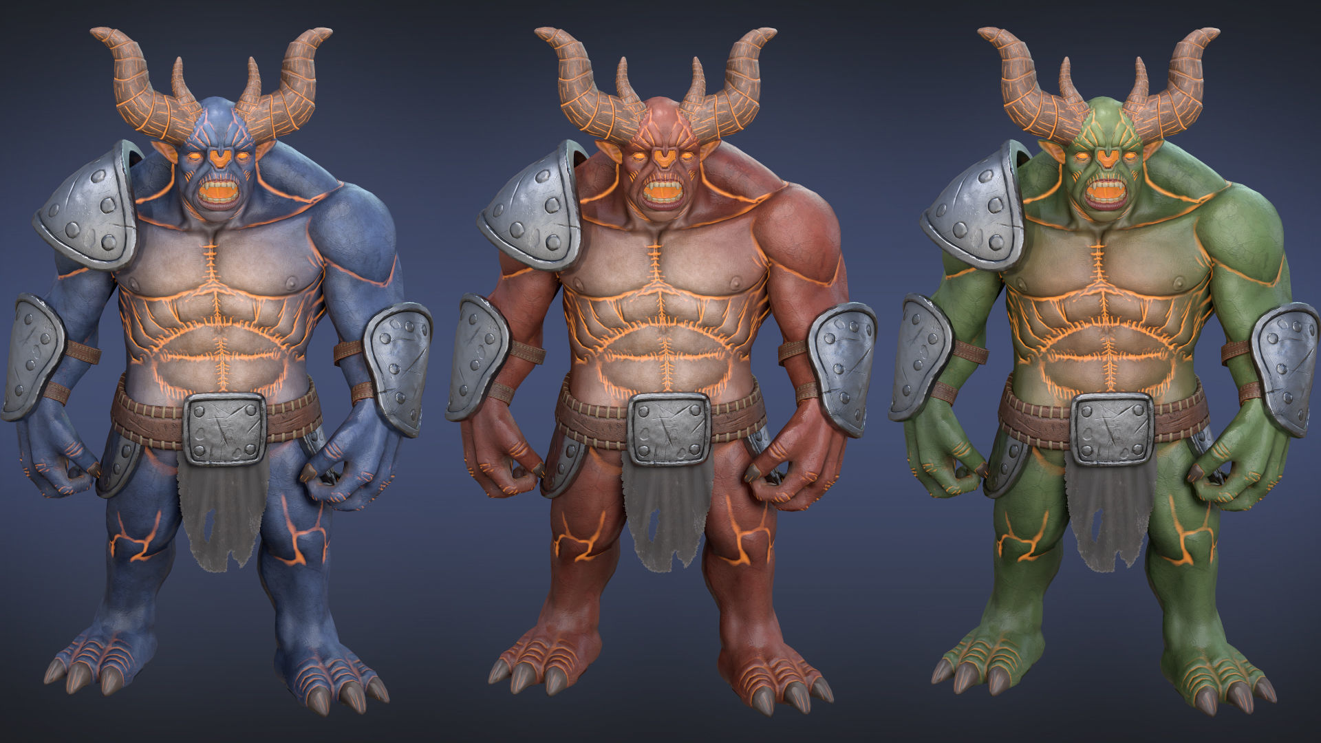 3D model Demon Ogre VR / AR / low-poly rigged | CGTrader