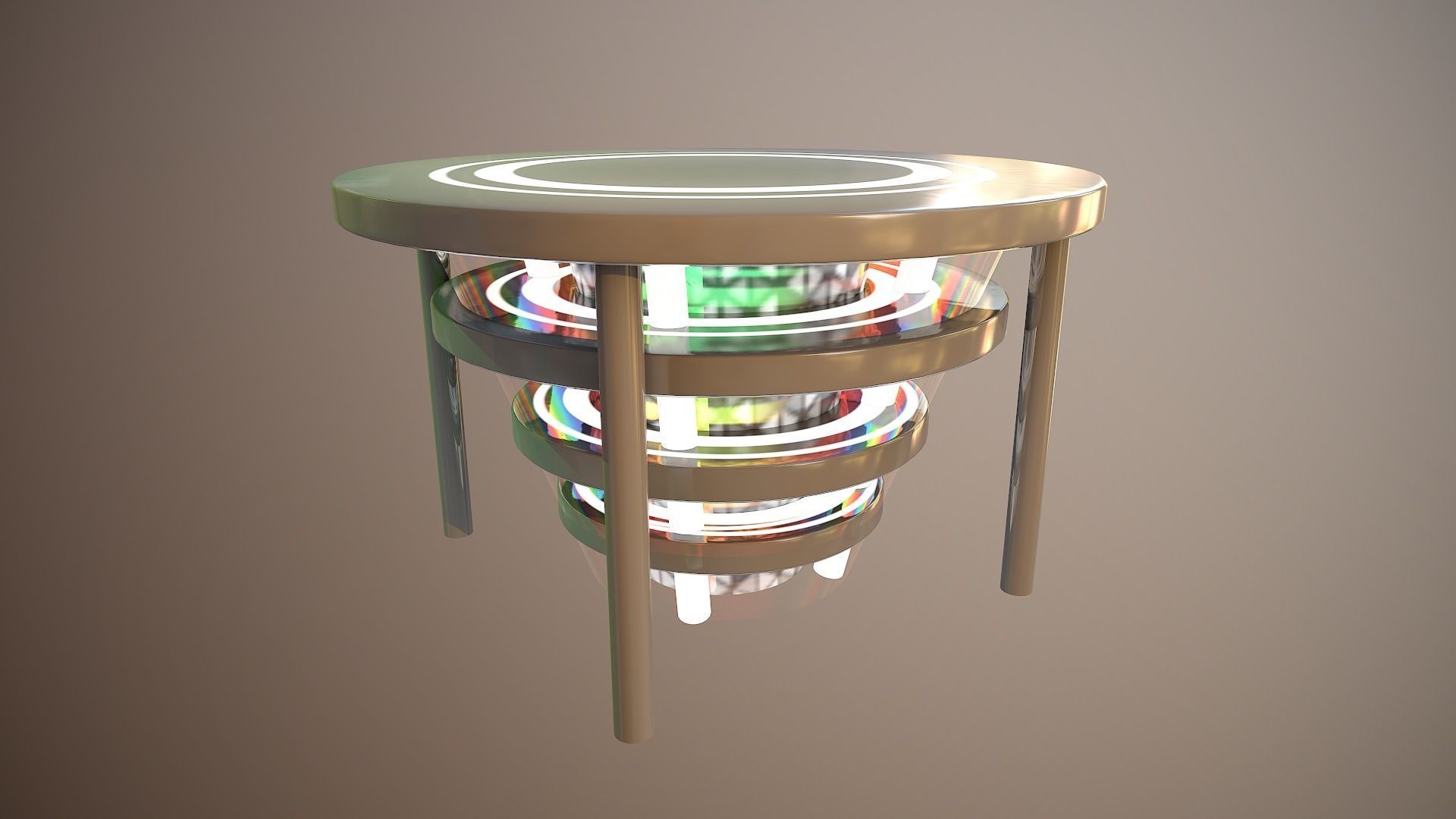 3D model Futuristic Round Table VR / AR / low-poly | CGTrader