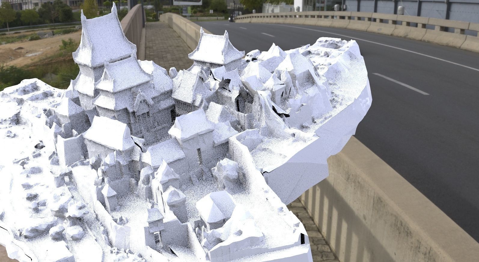 Ancient Japanese town 3D model | CGTrader