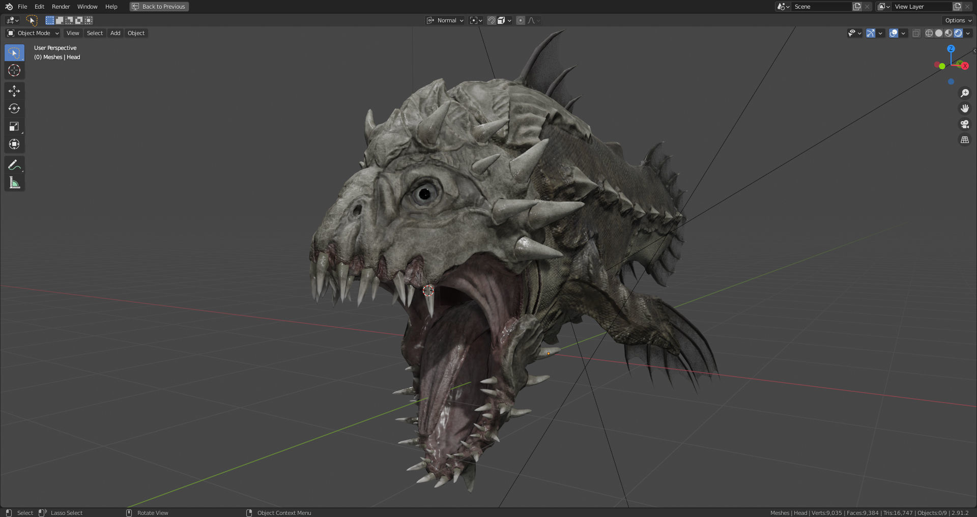 3D model Fish Monster VR / AR / low-poly | CGTrader