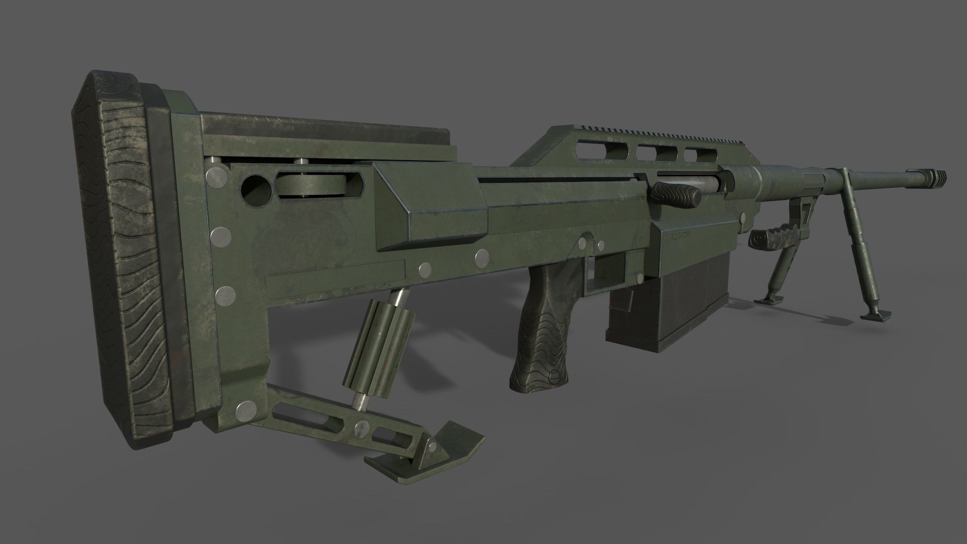 3D model Snipex Alligator Anti-Material Sniper Rifle VR / AR / low-poly ...