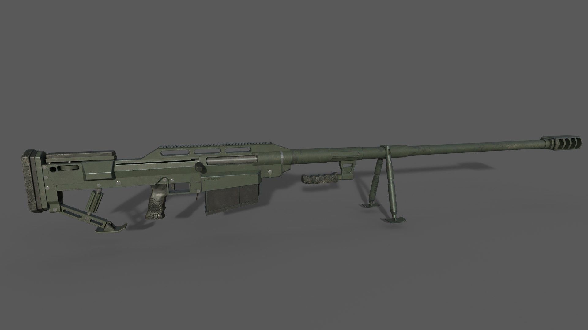 3D model Snipex Alligator Anti-Material Sniper Rifle VR / AR / low-poly ...