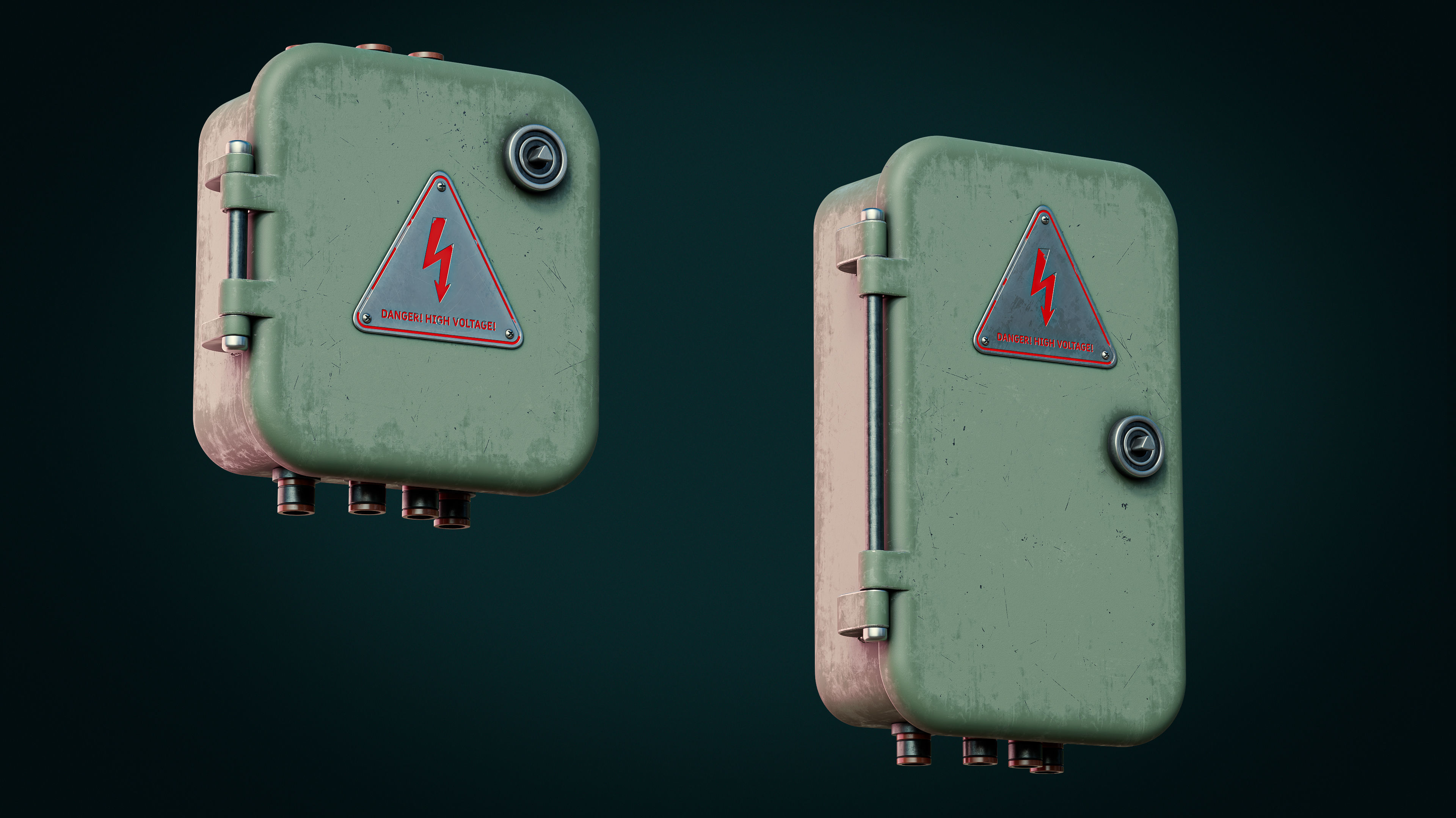 Closed electrical panel 3D model | CGTrader