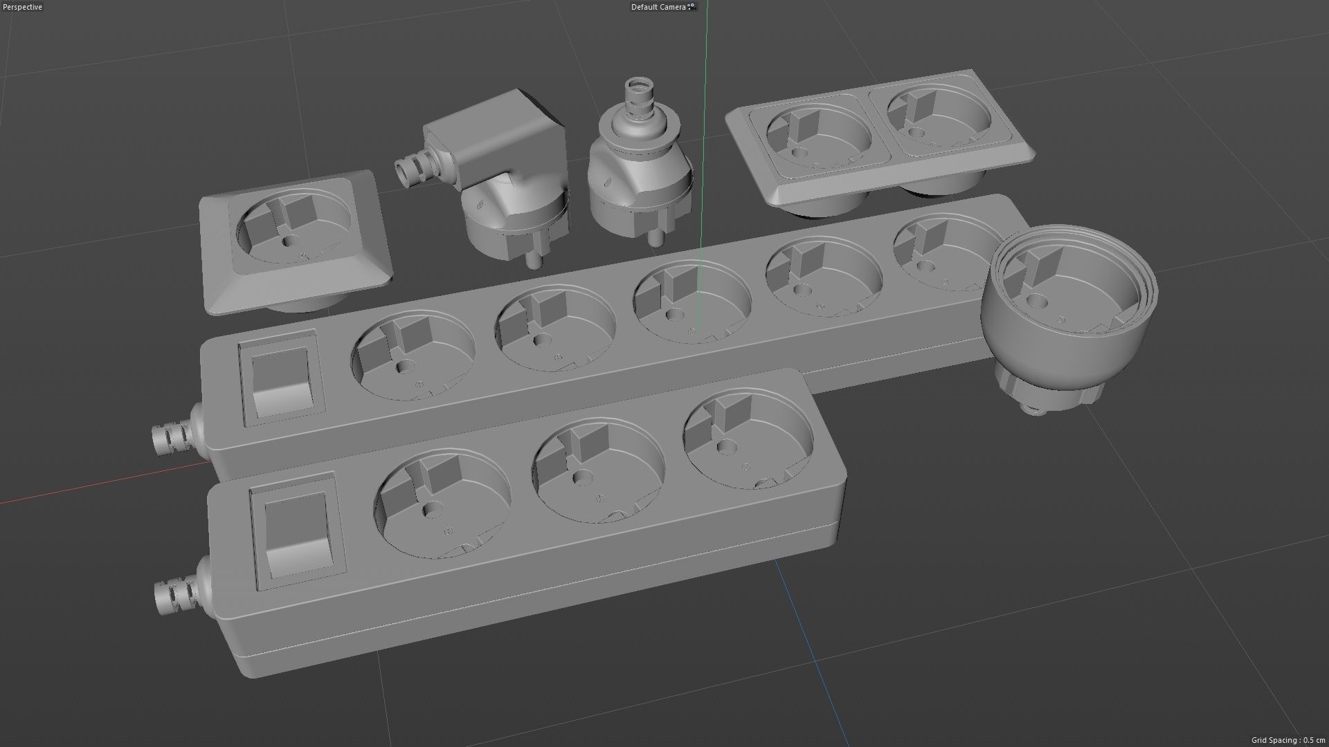 3D model Plugs and Connectors Kit VR / AR / low-poly | CGTrader