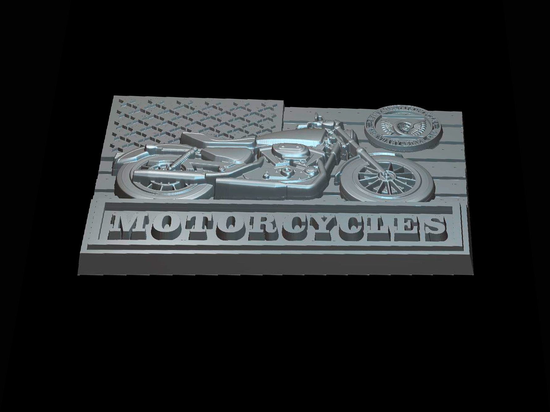 Motorcycle 3d model for cnc machines and 3d printers 3D model | CGTrader