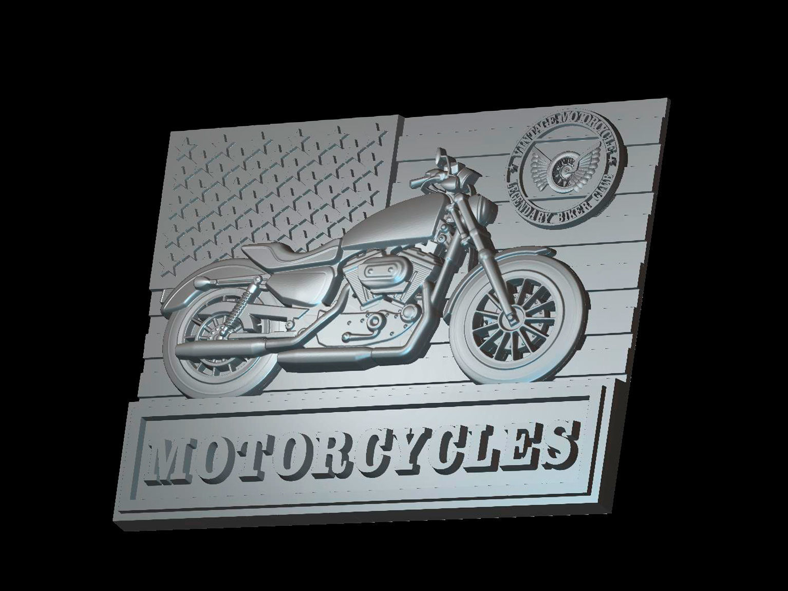 Motorcycle 3d model for cnc machines and 3d printers 3D model | CGTrader