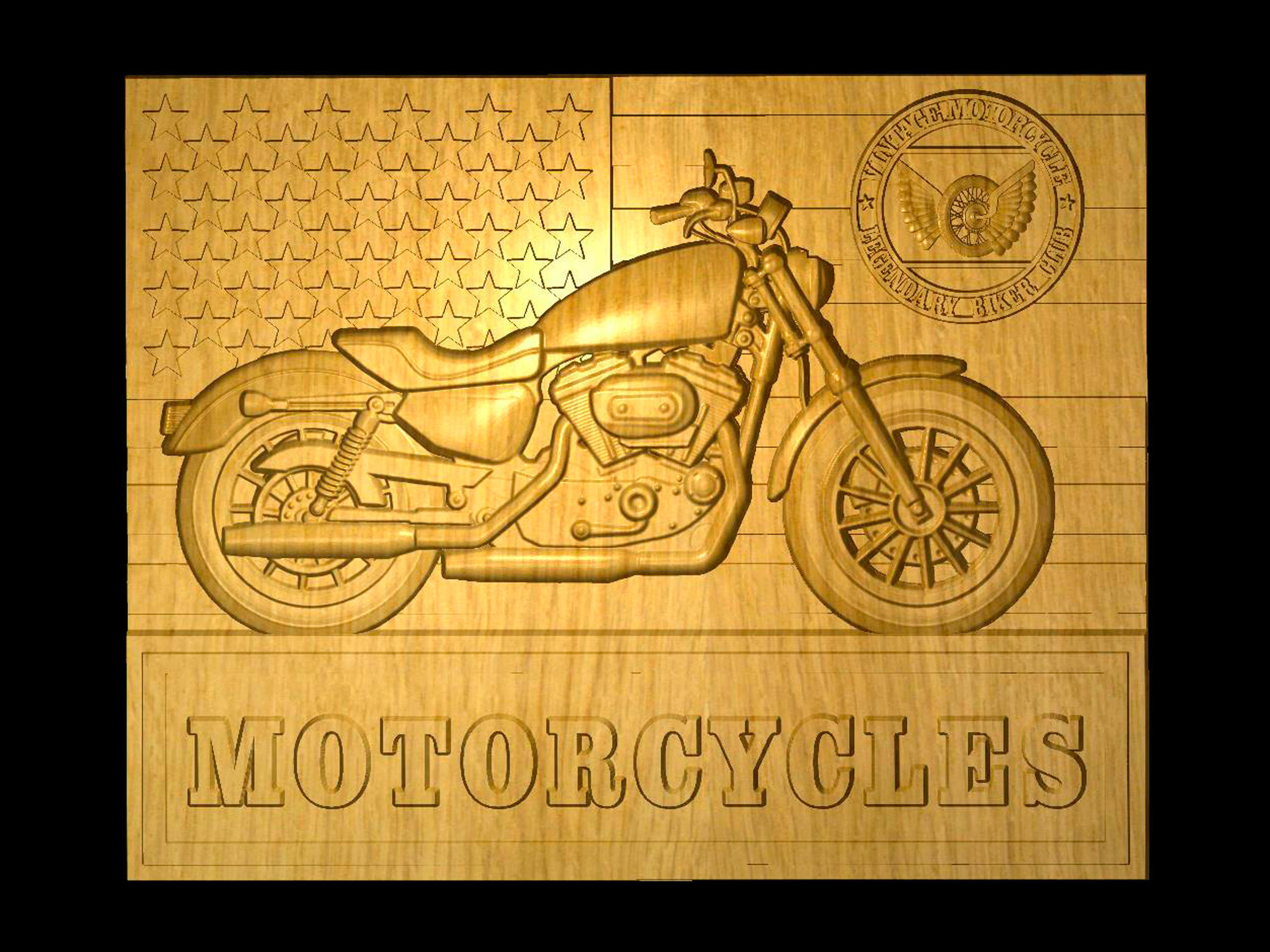 Motorcycle 3d model for cnc machines and 3d printers 3D model | CGTrader