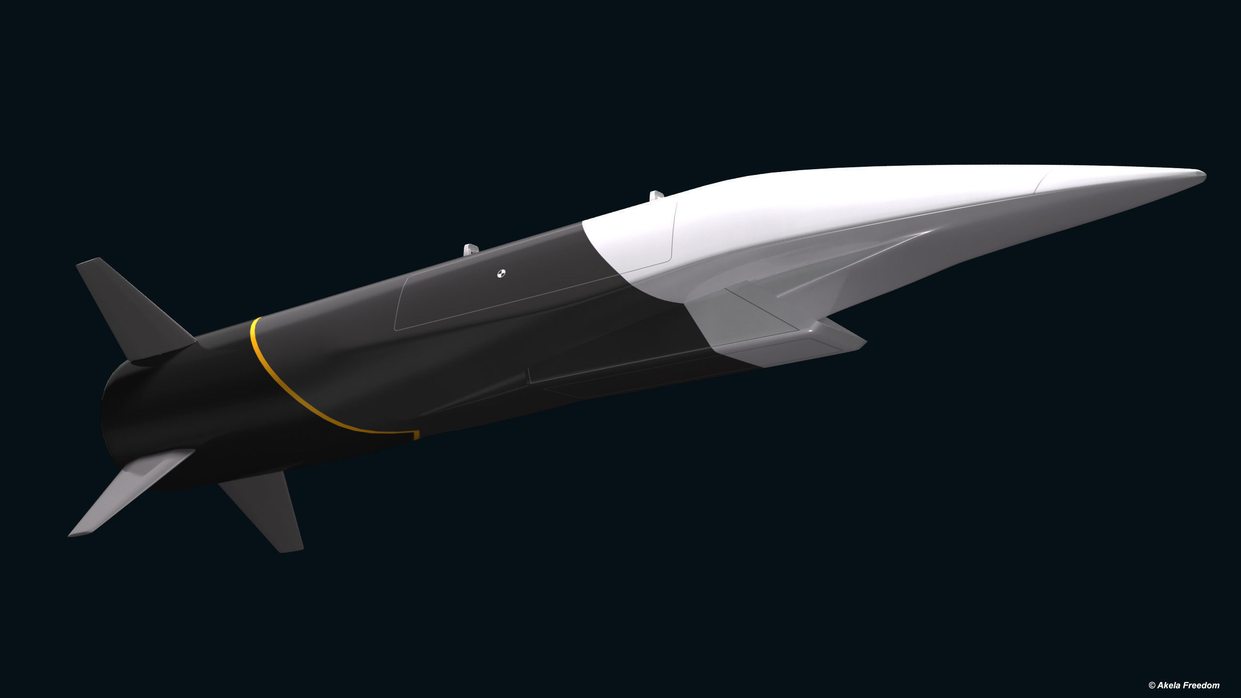 HyFly-2 Hypersonic Cruise Missile Concept 3D model animated | CGTrader