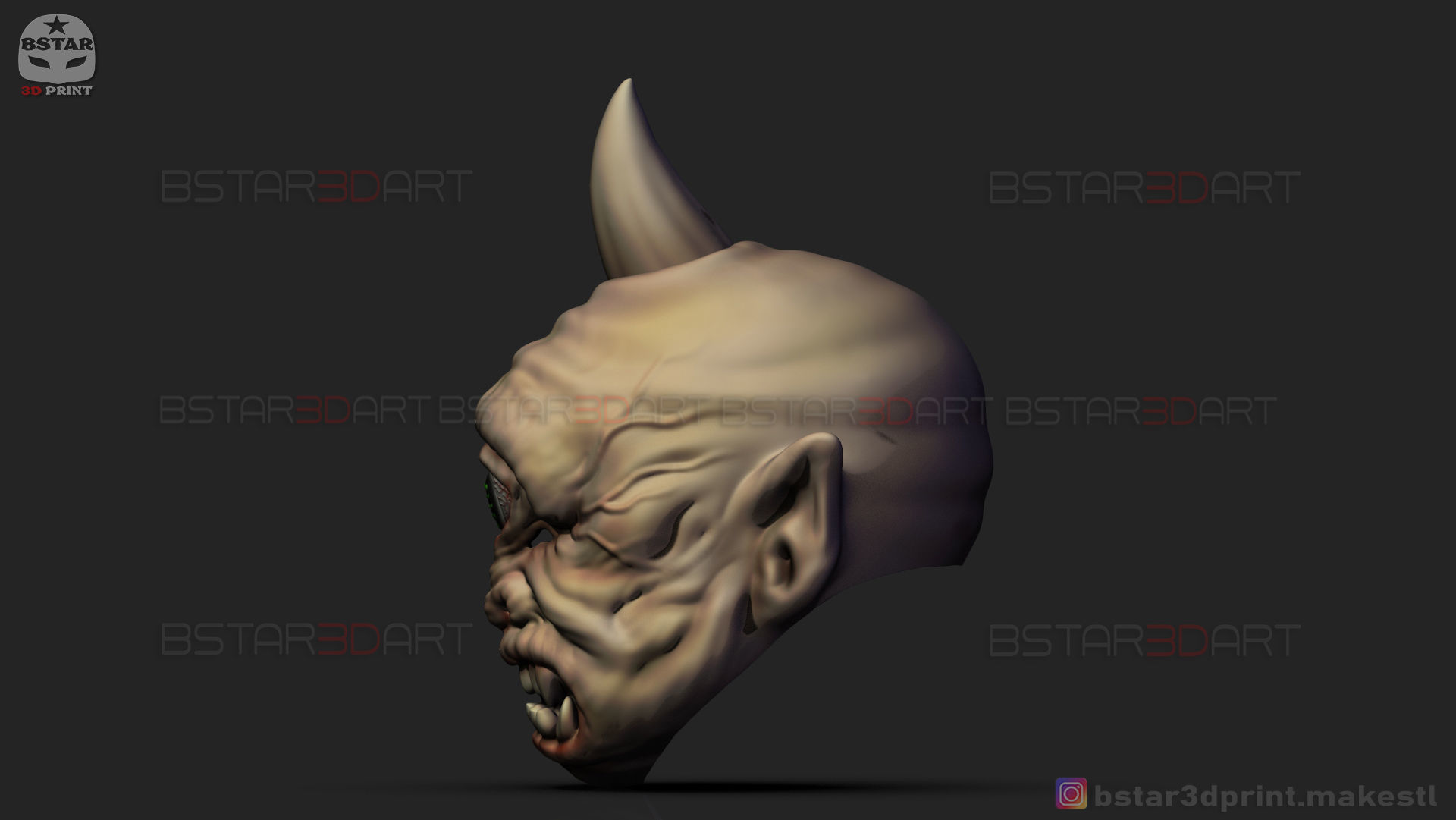 Cyclops Monster Mask - Horror Scary Mask - Halloween Cosplay 3D model ...