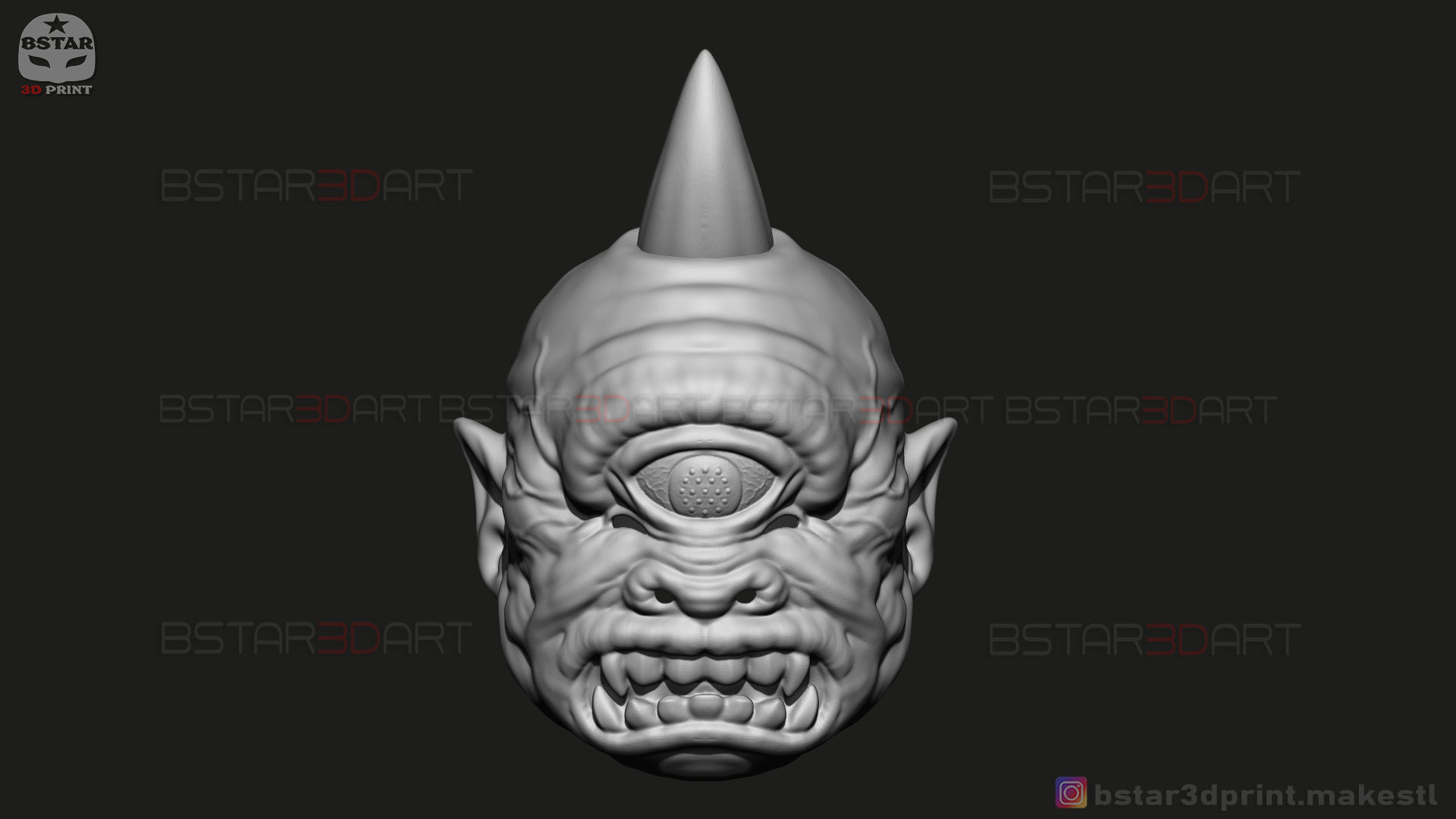 Cyclops Monster Mask - Horror Scary Mask - Halloween Cosplay 3D model ...