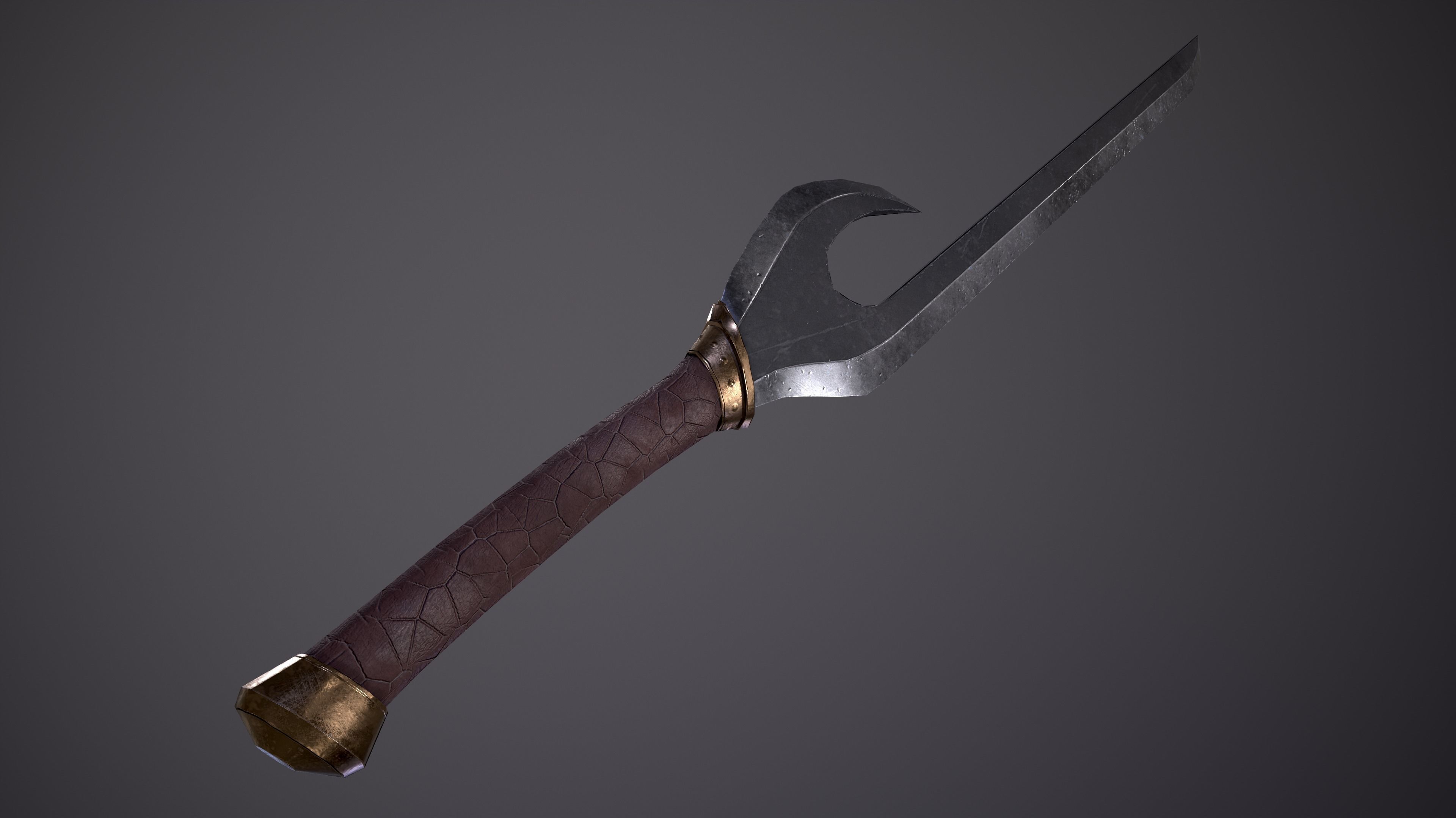 3D model Sword with claw VR / AR / low-poly | CGTrader