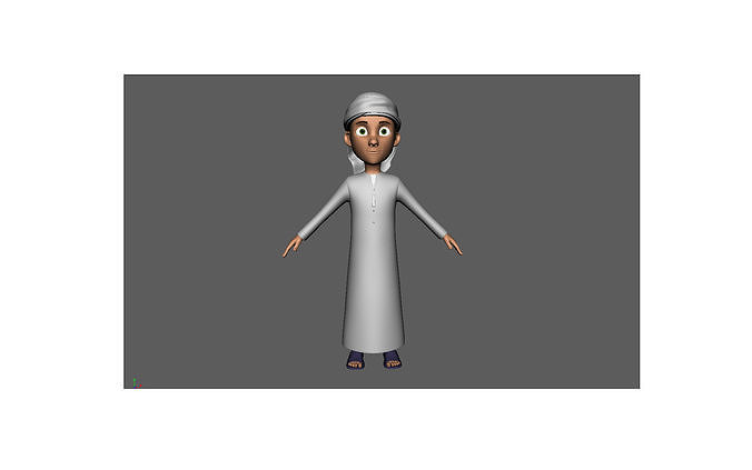 3D model Arabic Character VR / AR / low-poly | CGTrader
