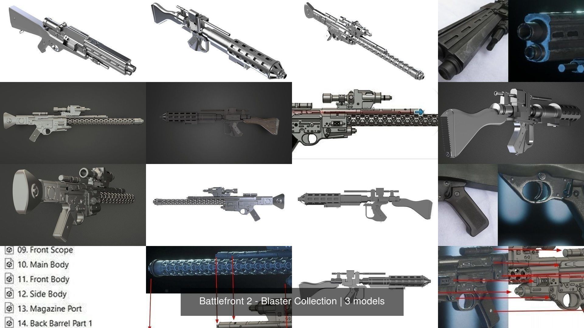 Battlefront 2 - Blaster Collection | CGTrader