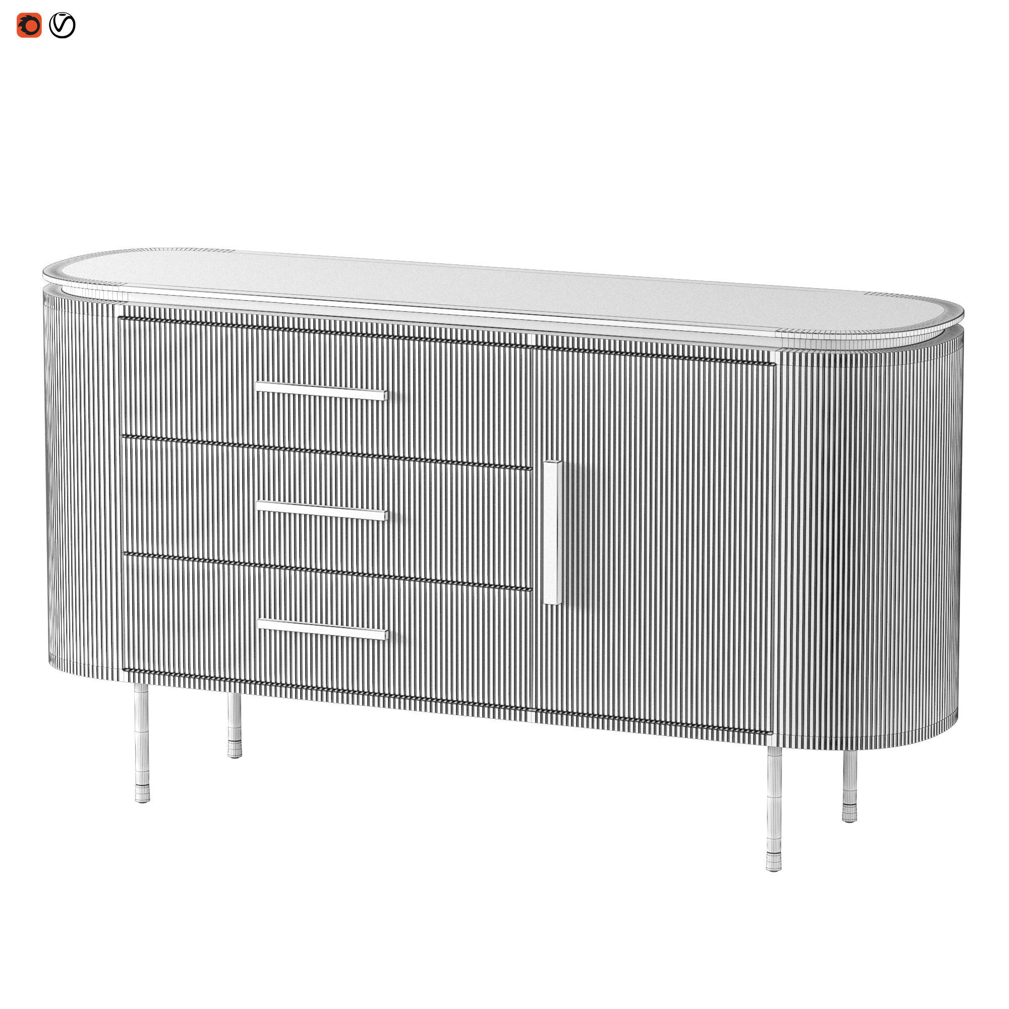 Sideboard Valbruna 3D model | CGTrader