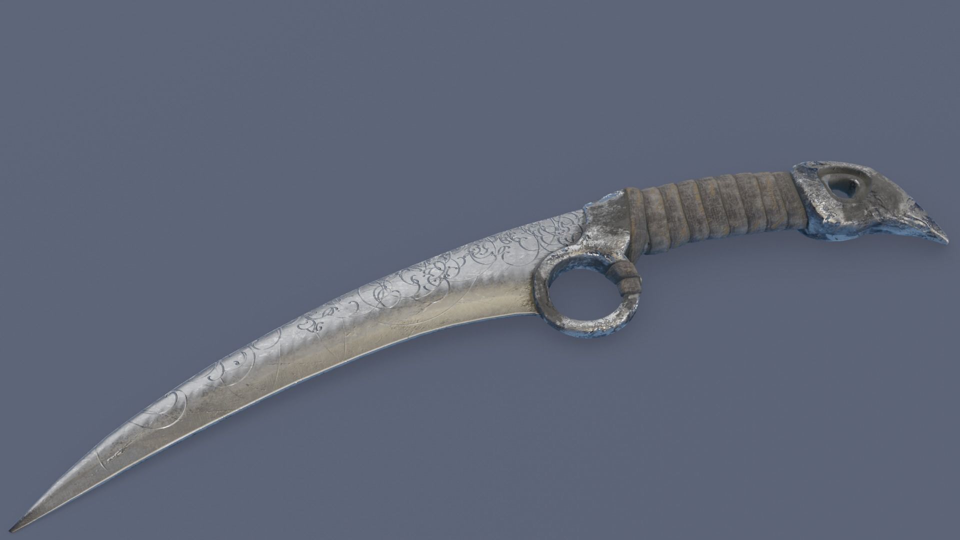 3D model The raven dagger PBR Low-poly Game ready VR / AR / low-poly ...