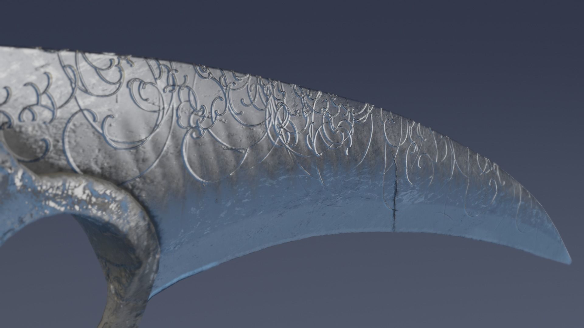 3D model The raven dagger PBR Low-poly Game ready VR / AR / low-poly ...