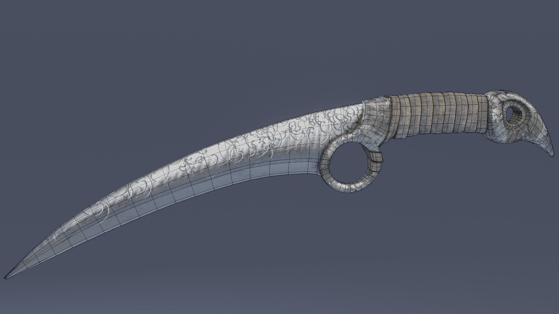 3D model The raven dagger PBR Low-poly Game ready VR / AR / low-poly ...