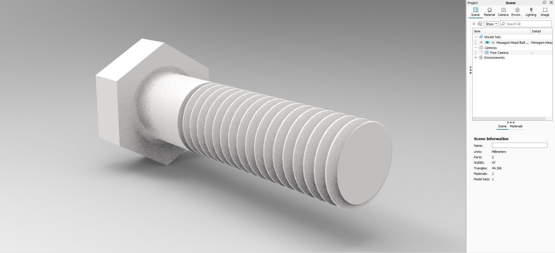 Hexagon Head Bolt - M8 - Mesh And FBX 3D model 3D printable | CGTrader