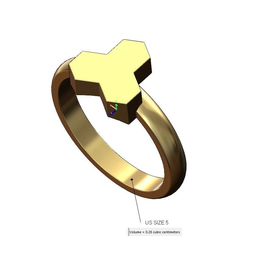 Triangular motif simple band US sizes 5to9 3D model 3D printable | CGTrader