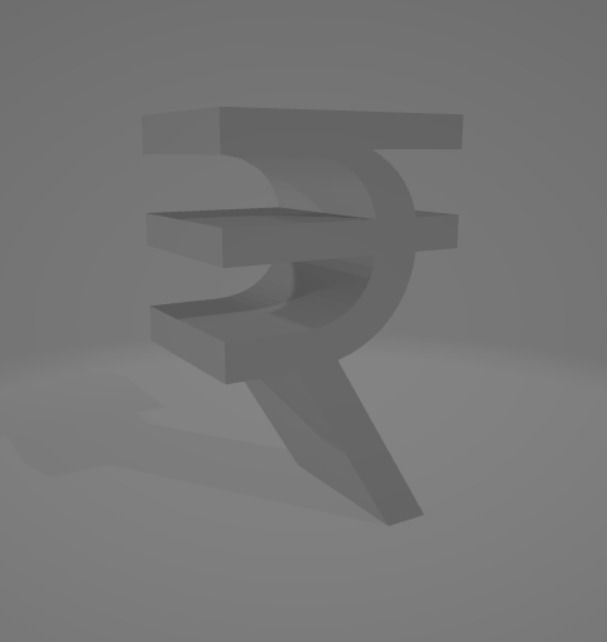 3D model Rupee Symbol VR / AR / low-poly | CGTrader