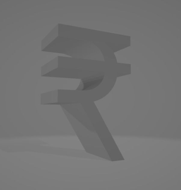 3D model Rupee Symbol VR / AR / low-poly | CGTrader