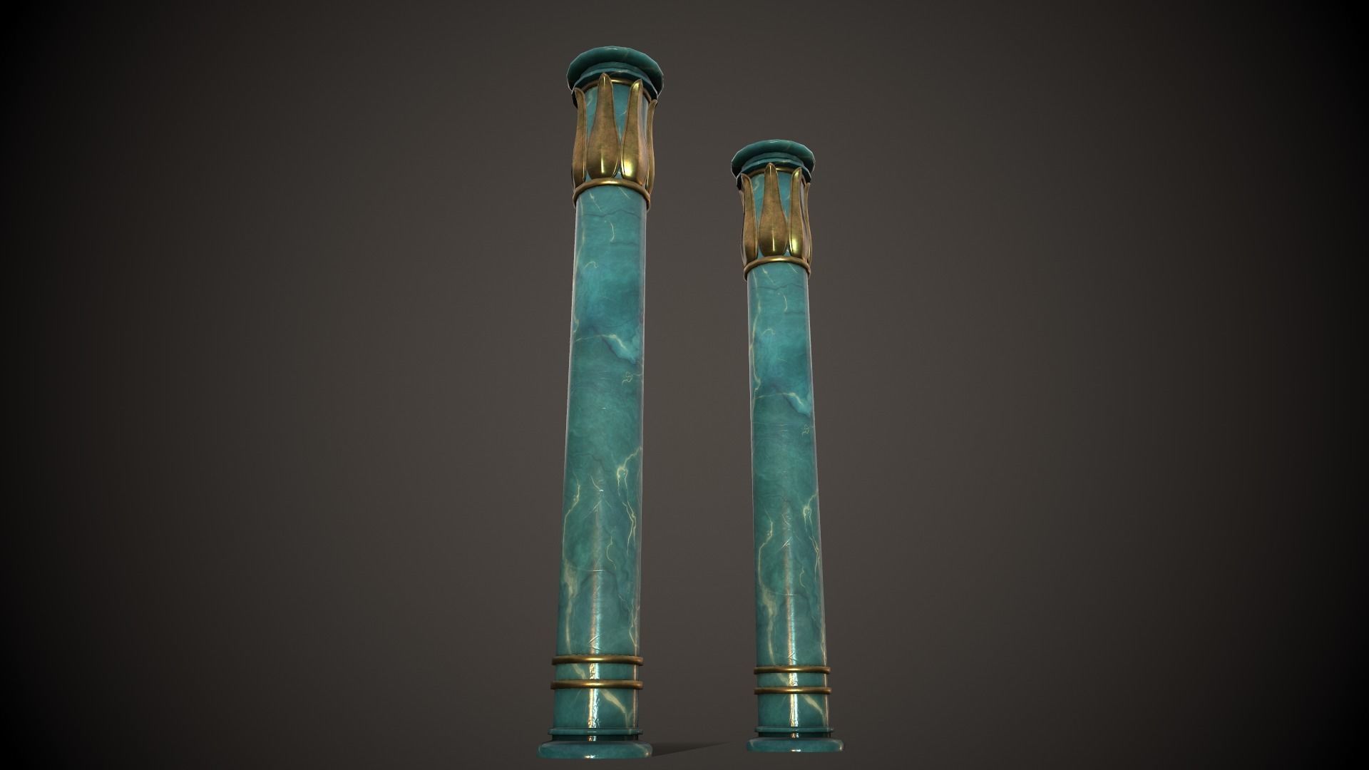 3D model Blue Pillar VR / AR / low-poly | CGTrader