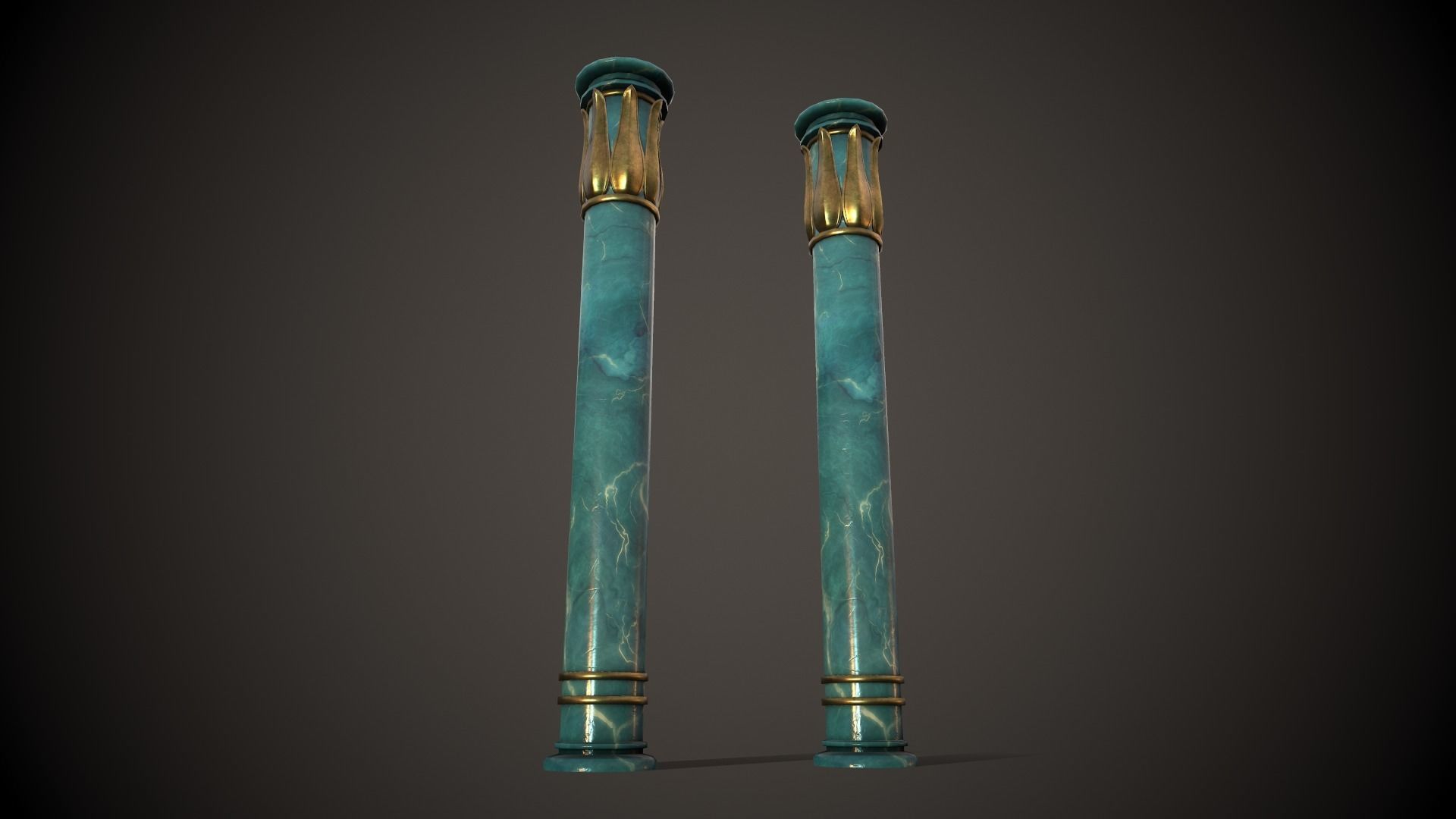 3D model Blue Pillar VR / AR / low-poly | CGTrader