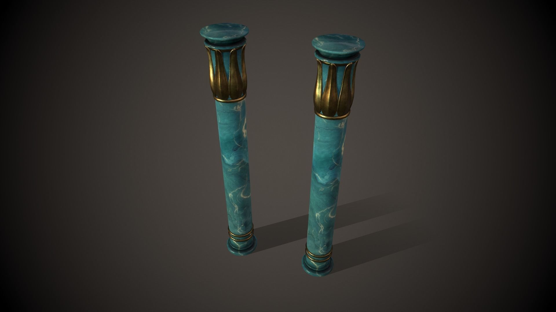 3D model Blue Pillar VR / AR / low-poly | CGTrader