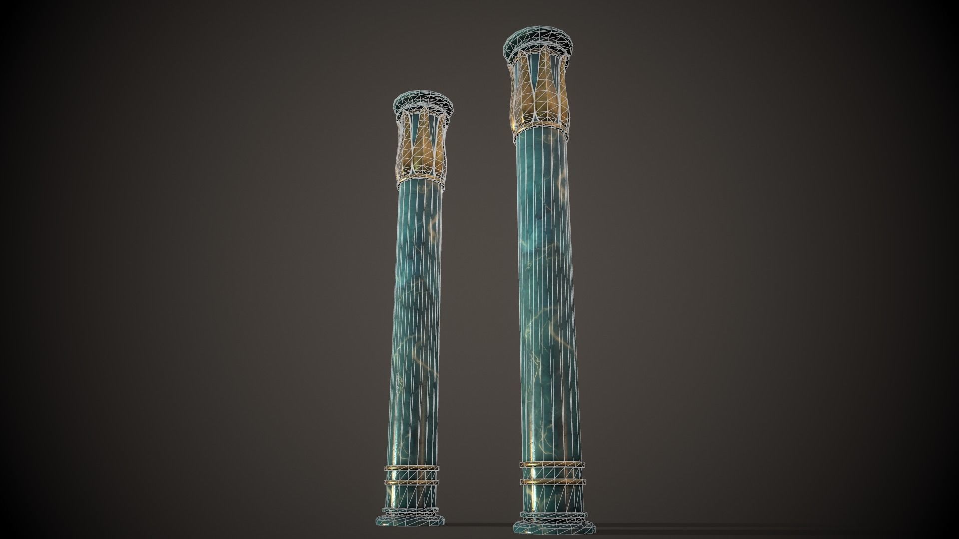 3D model Blue Pillar VR / AR / low-poly | CGTrader