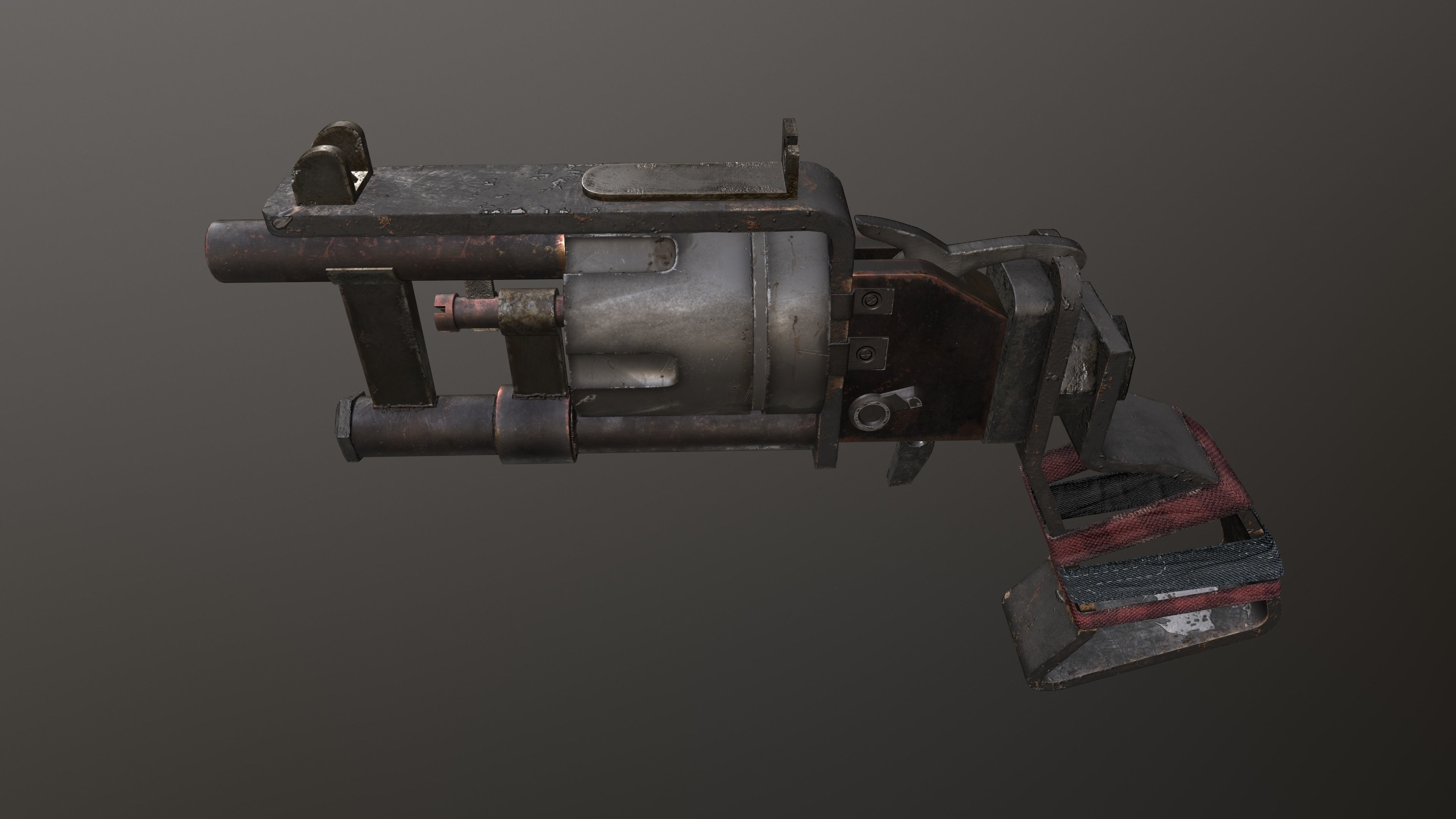 3D model Post apocalyptic revolver VR / AR / low-poly | CGTrader