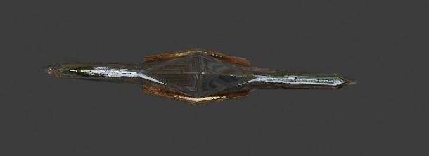 3D model Stylized spear with a gold plate VR / AR / low-poly | CGTrader