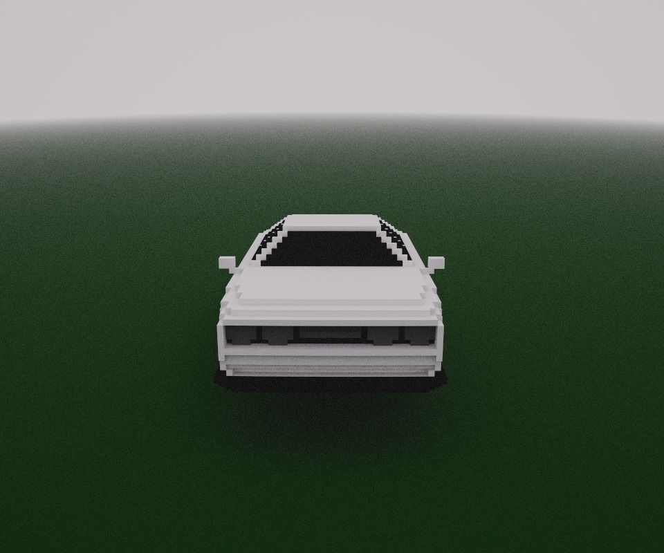 Voxel muscle car 3D model | CGTrader