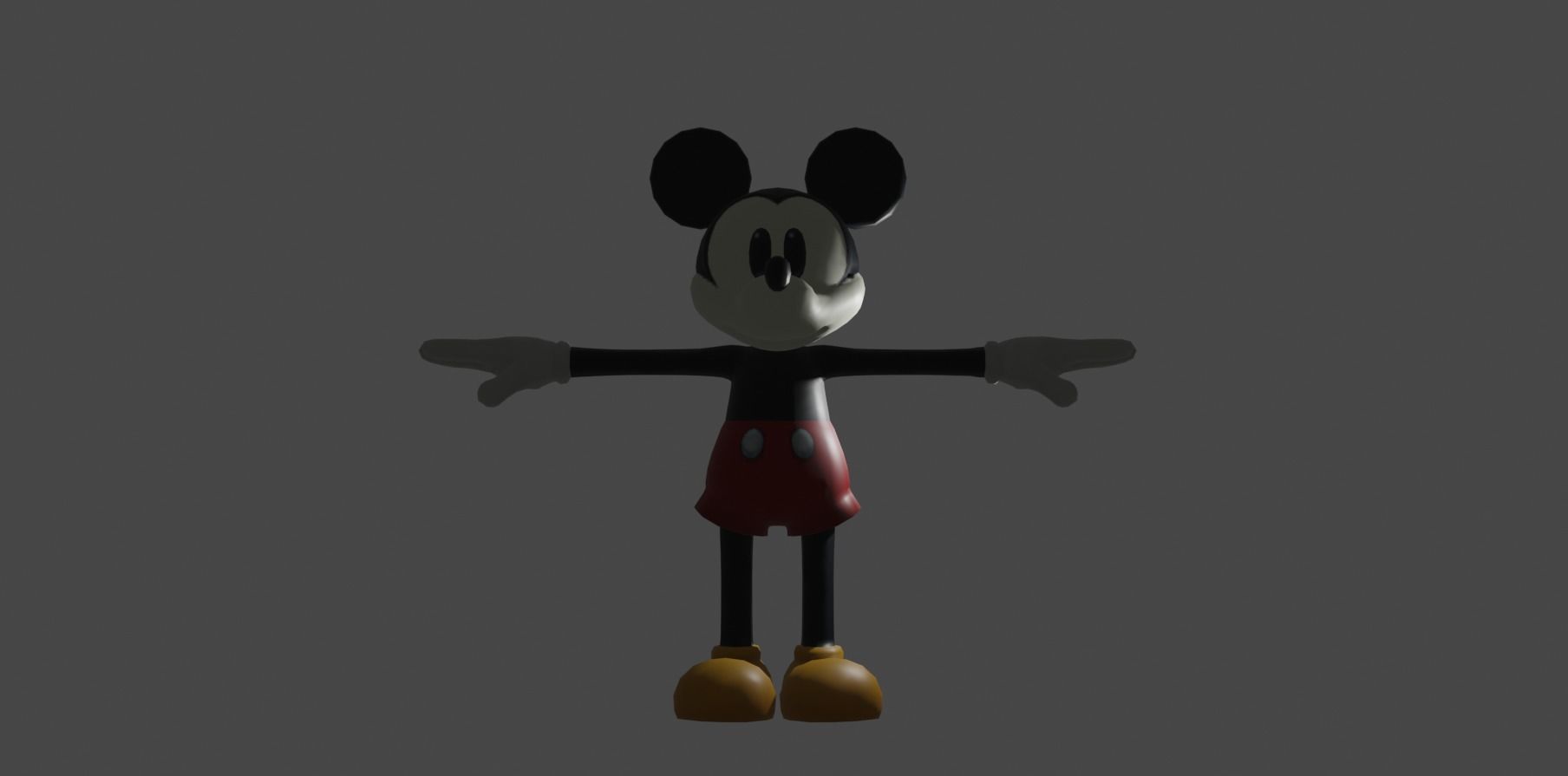 Riggd Mickey free 3D model rigged | CGTrader
