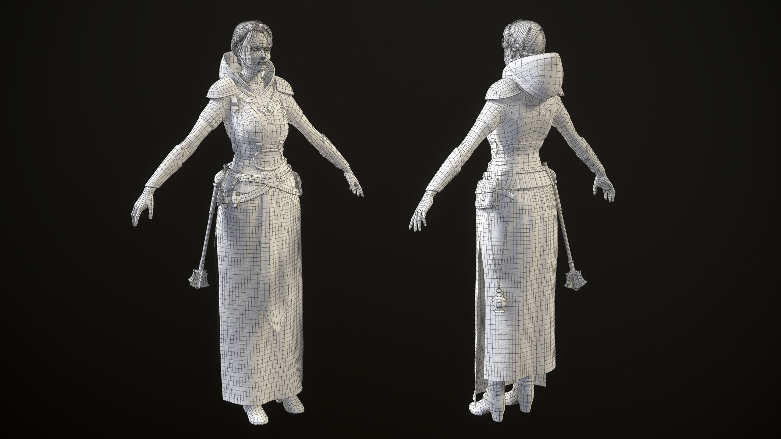 3D model DnD Cleric VR / AR / low-poly | CGTrader