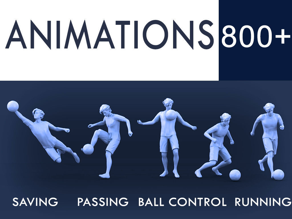 Soccer Animations 3D model animated | CGTrader