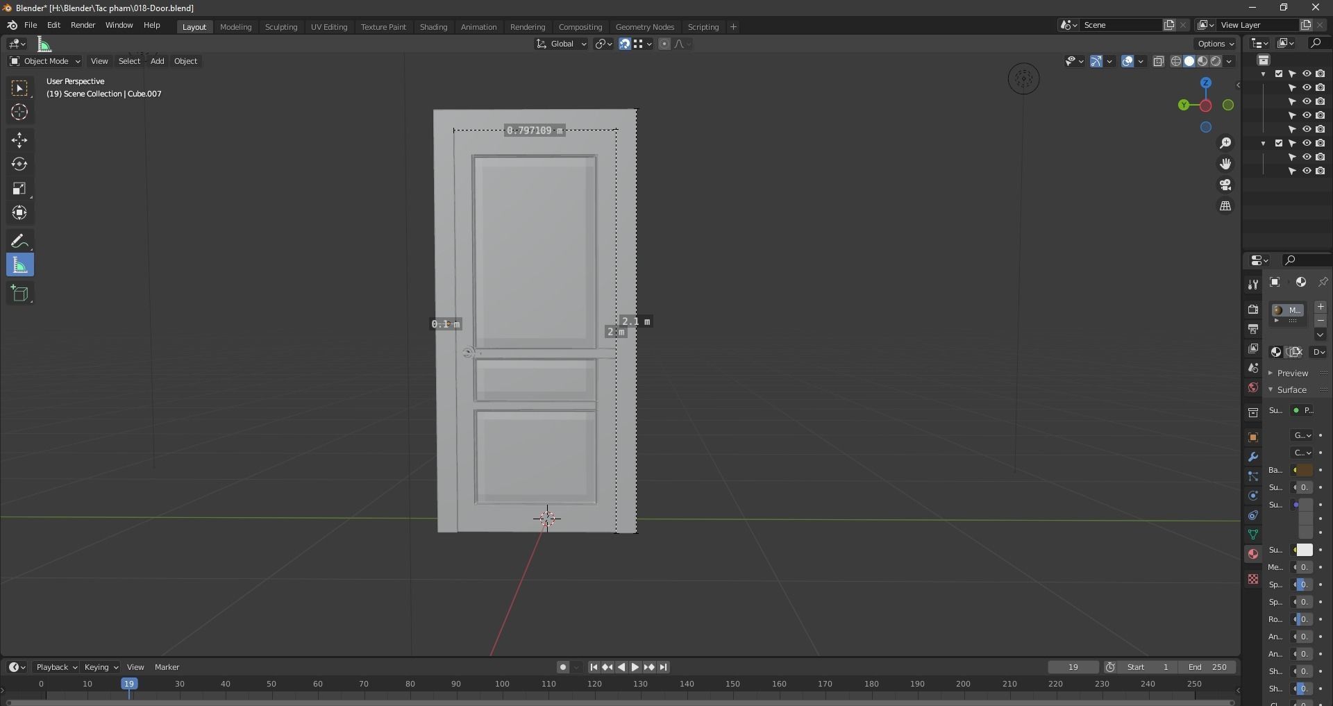 Low-poly door wooden free VR / AR / low-poly 3D model | CGTrader