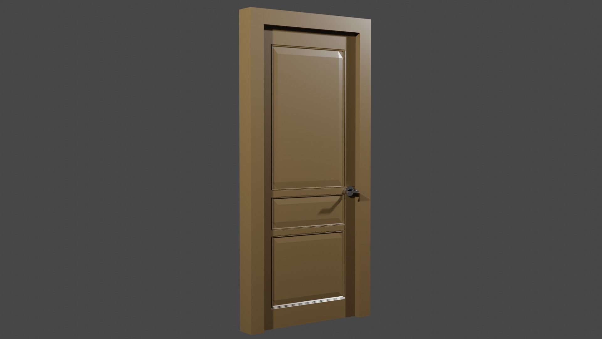 Low-poly door wooden free VR / AR / low-poly 3D model | CGTrader