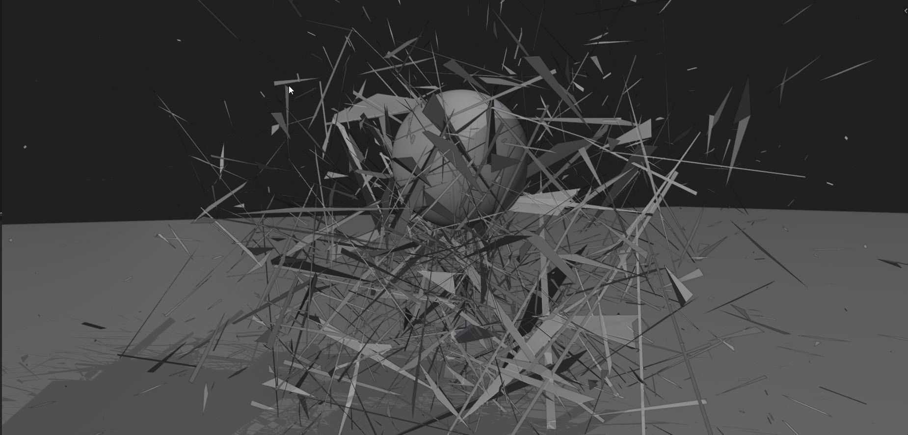 Glass Shards around Sphere Animation Blender 3D model animated | CGTrader