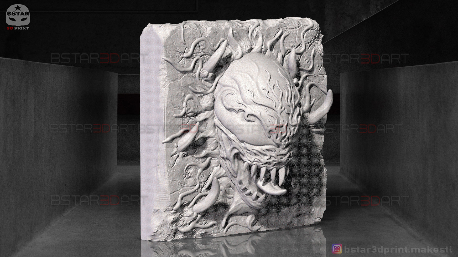 Venom Carnage - Frame Decor - Venom movie 2021 - Marvel Comics 3D model ...