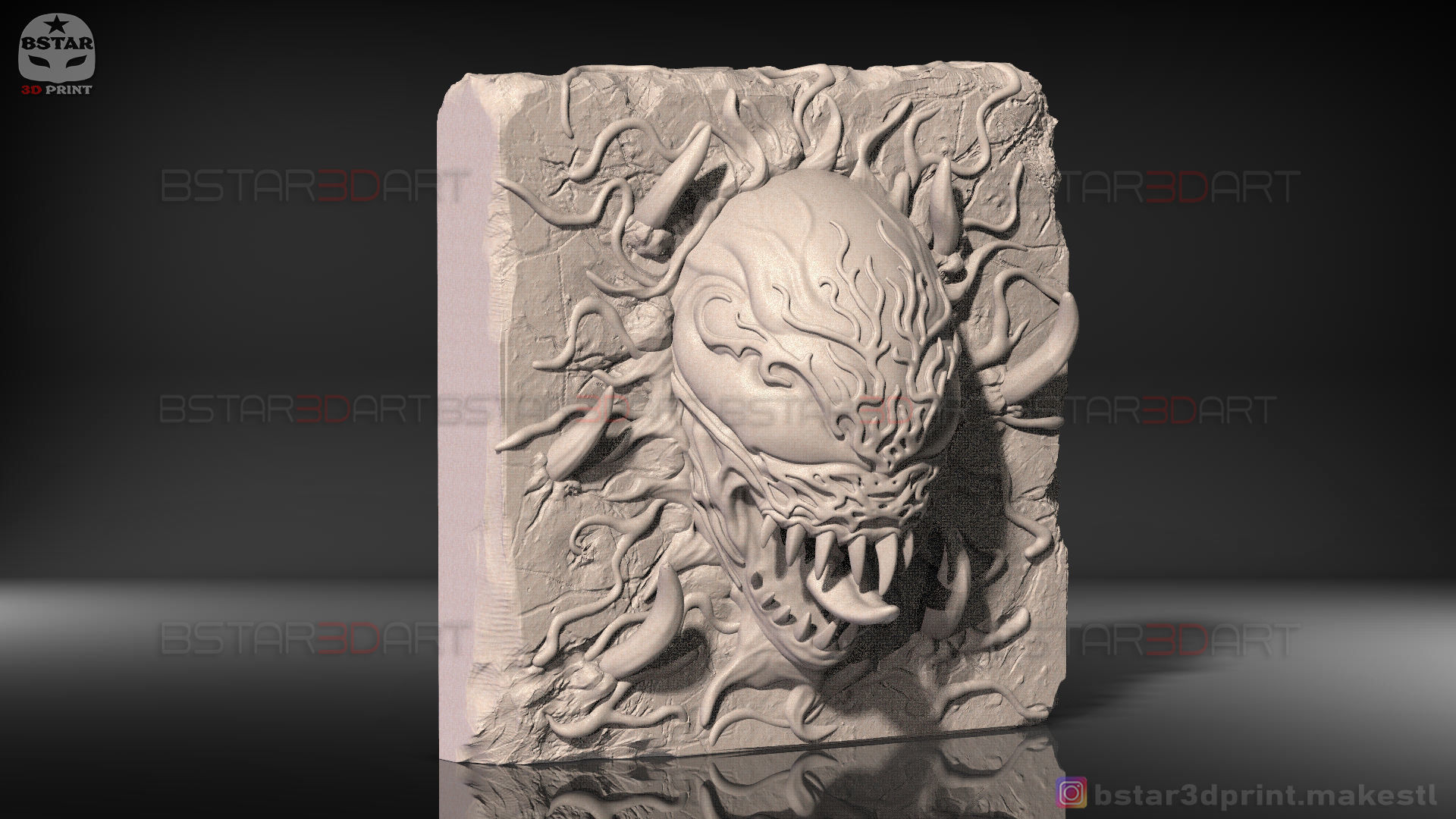 Venom Carnage - Frame Decor - Venom movie 2021 - Marvel Comics 3D model ...