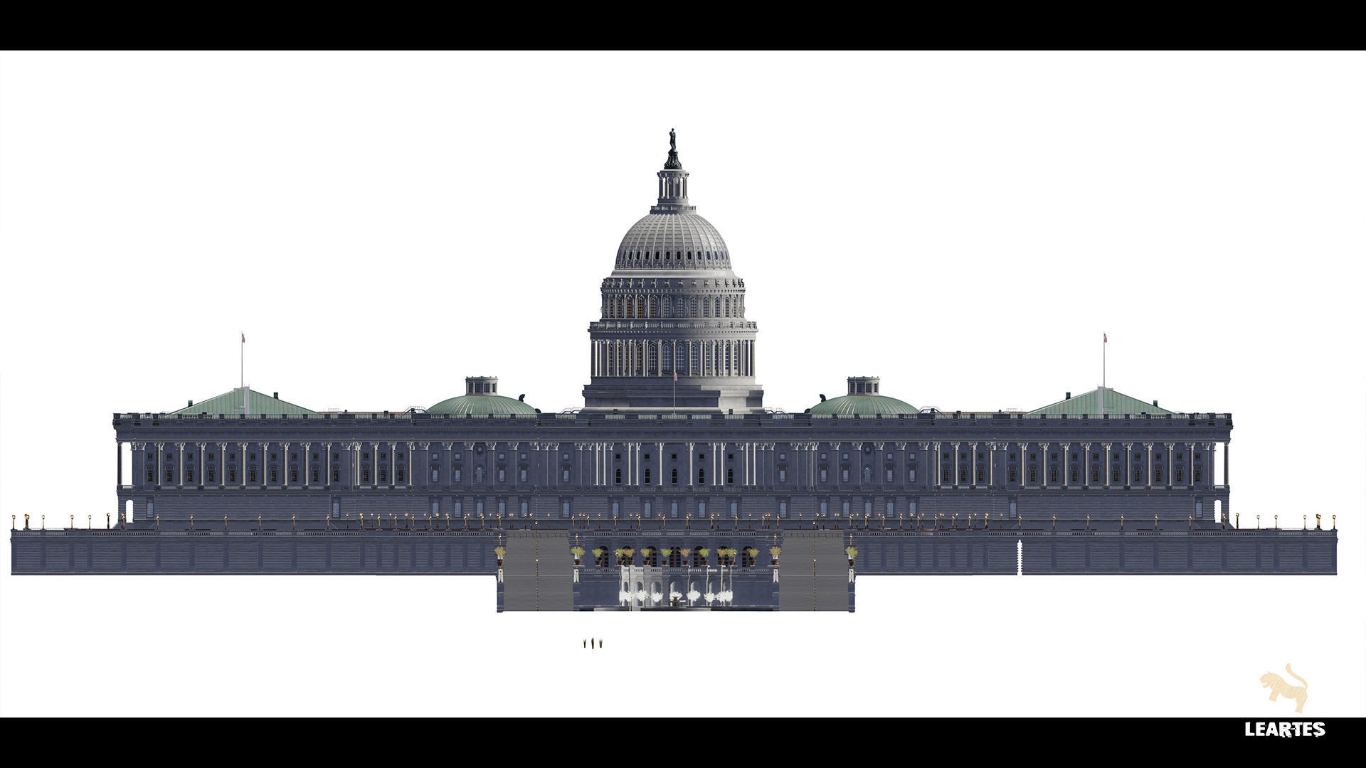 3D model US Capitol Exterior Environment VR / AR / low-poly | CGTrader