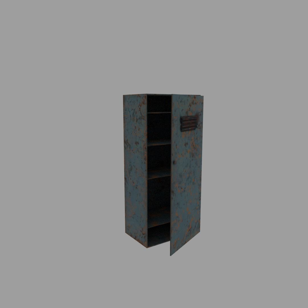Rusty locker free VR / AR / low-poly 3D model rigged | CGTrader