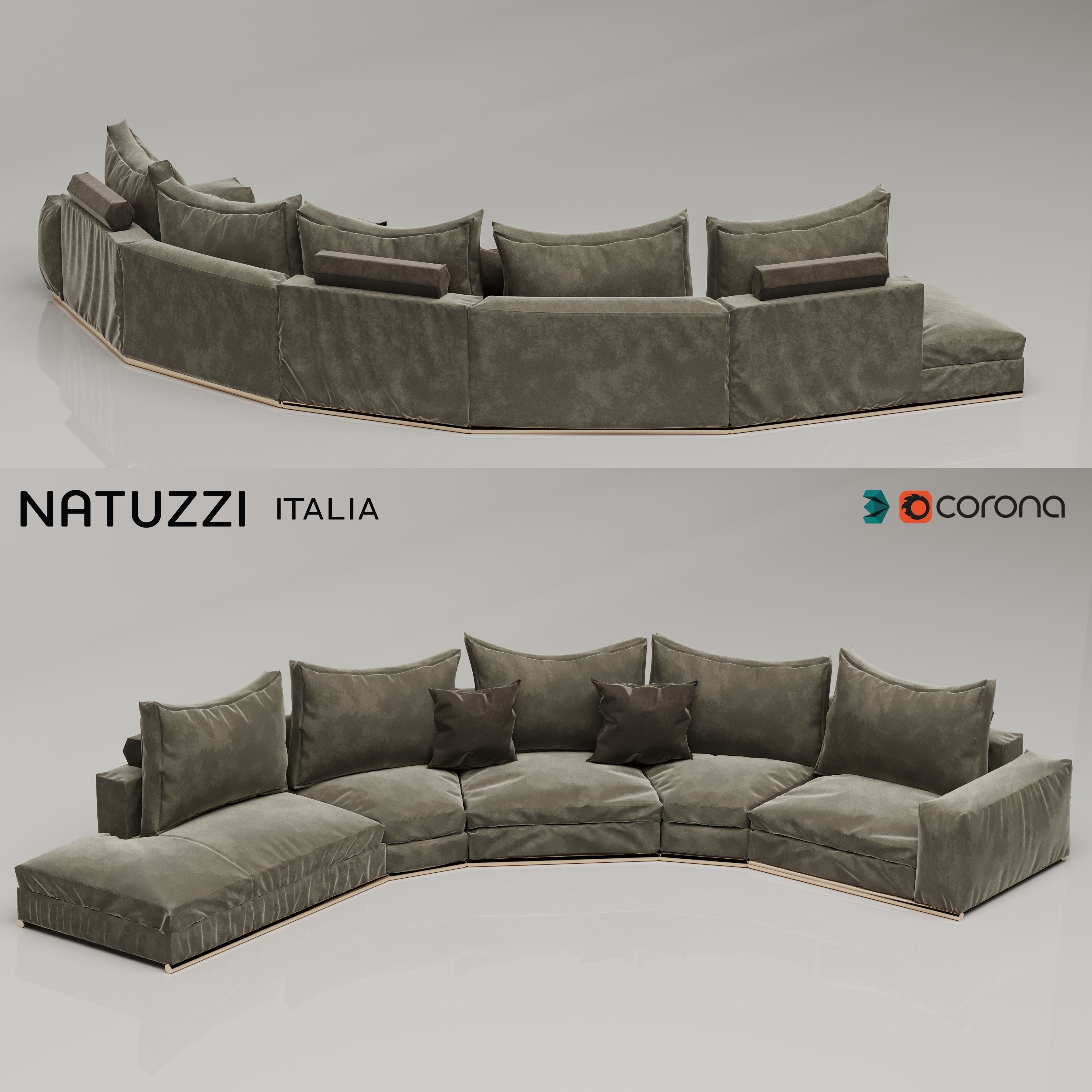 NATUZZI ITALIA Dominio Sofa 3D model | CGTrader