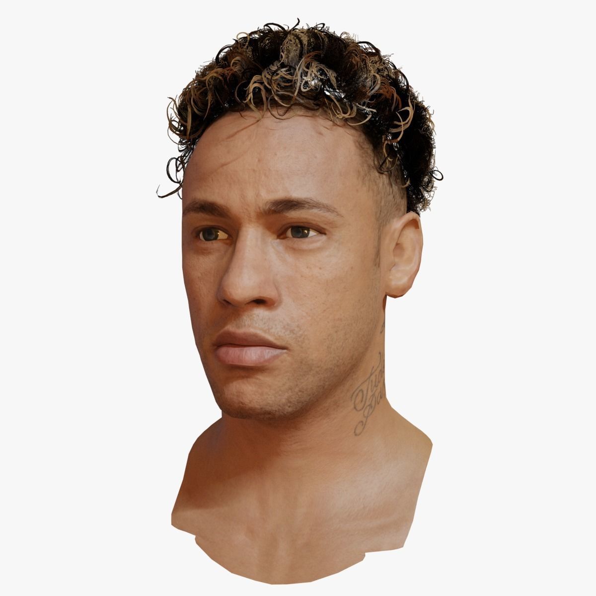 3D model Neymar Jr Junior soccer player head 3d model VR / AR / low ...