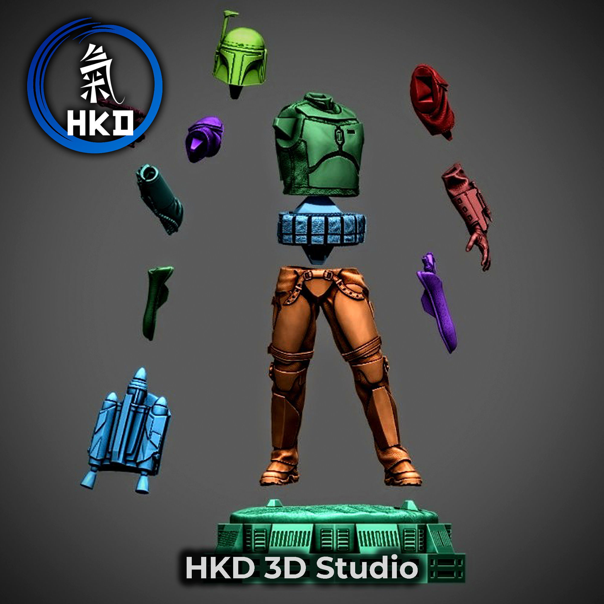 Jango Fett fan art 3d Print model Star Wars 3D model 3D printable ...