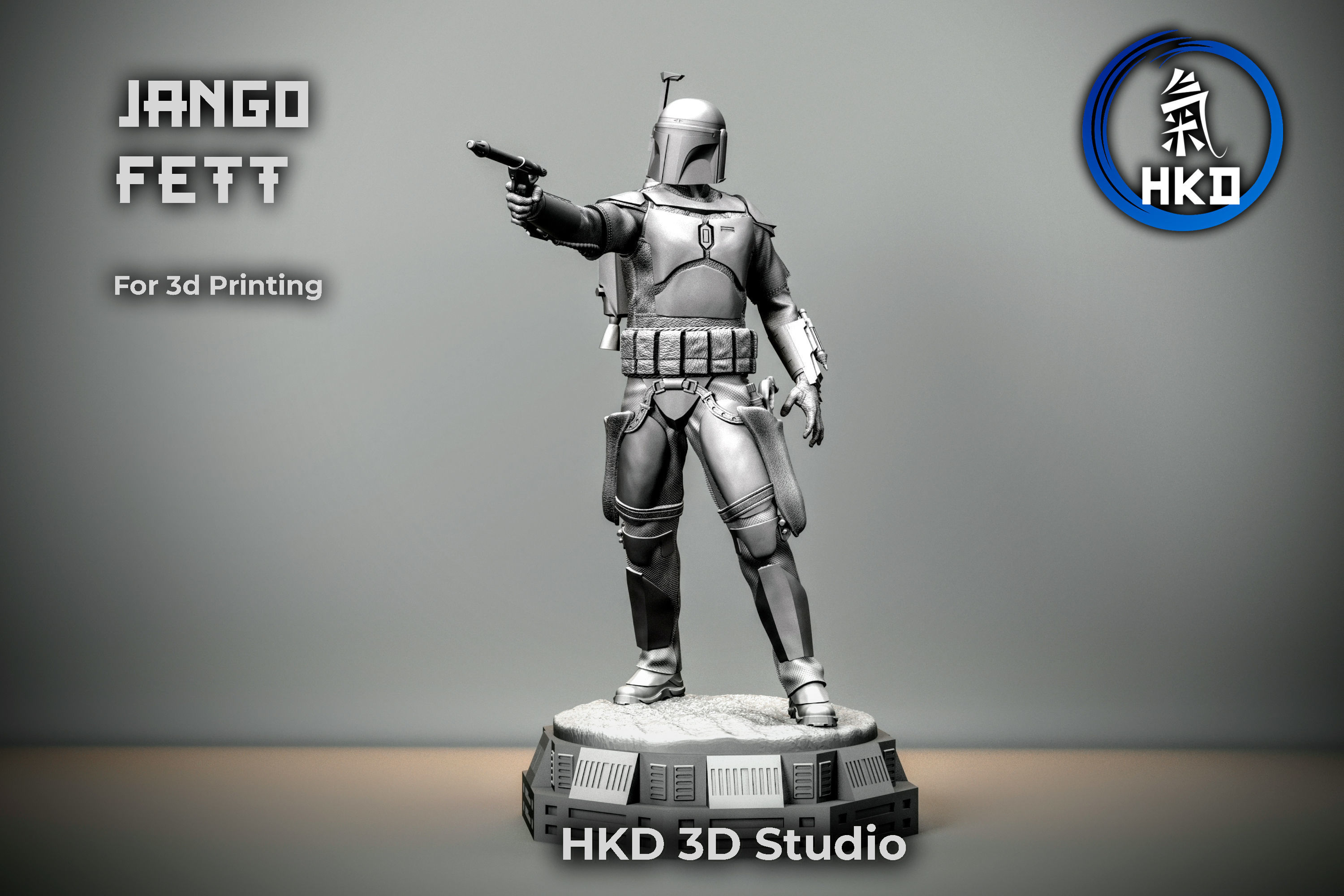 Jango Fett fan art 3d Print model Star Wars 3D model 3D printable ...