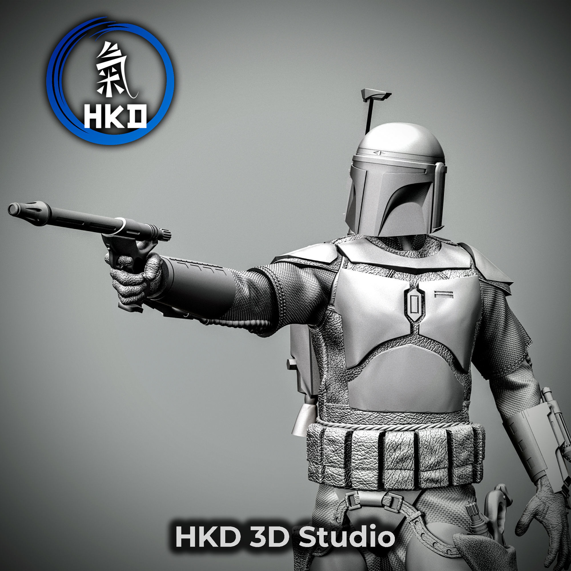 Jango Fett fan art 3d Print model Star Wars 3D model 3D printable ...